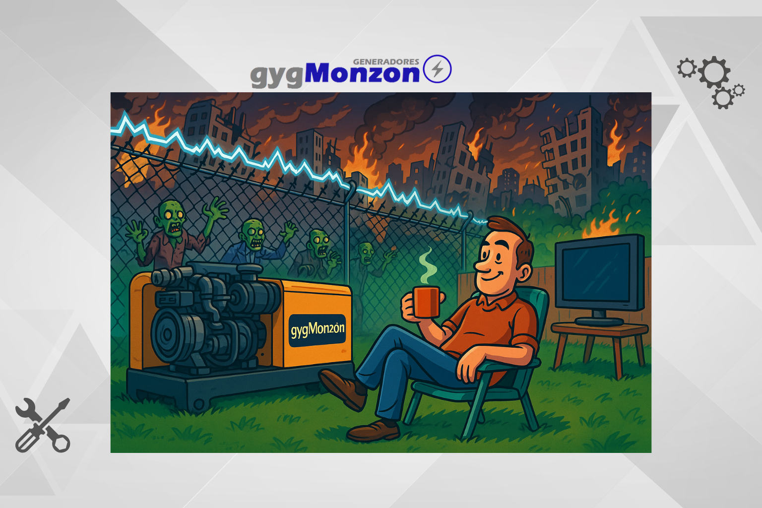 🧟‍♂️ El Apocalipsis Zombie y Tu Mejor Aliado: ¡Un Grupo Electrógeno gygMonzón! ⚡ - Fabricación y ...